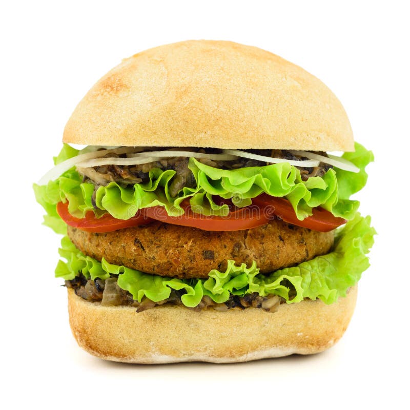 Burger On White Background Stock Photo - Image: 58063670