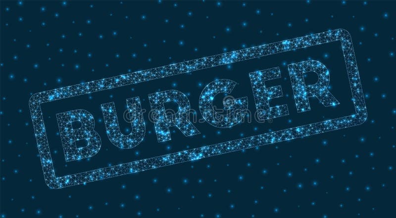Burger Word in Digital Style. Stock Vector - Illustration of burger ...