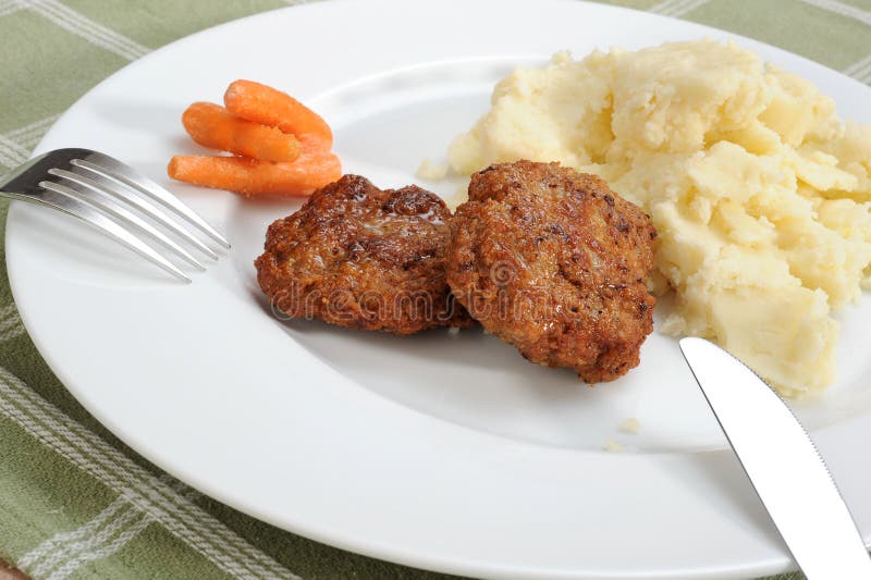 Burgers and Mashed Potato stock photo. Image of mashed - 18868120