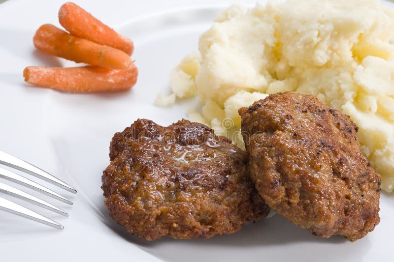 Burgers and Mashed Potato stock photo. Image of steak - 18868128