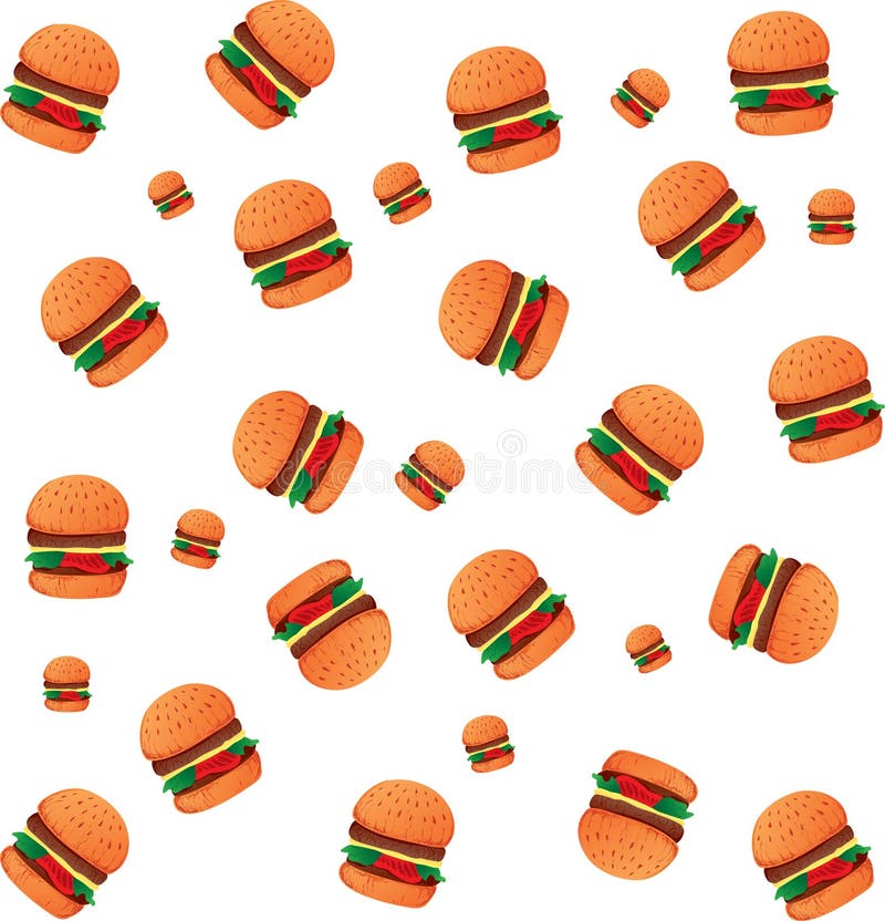 Burgers Wallpaper Stock Vector - Image: 43122719
