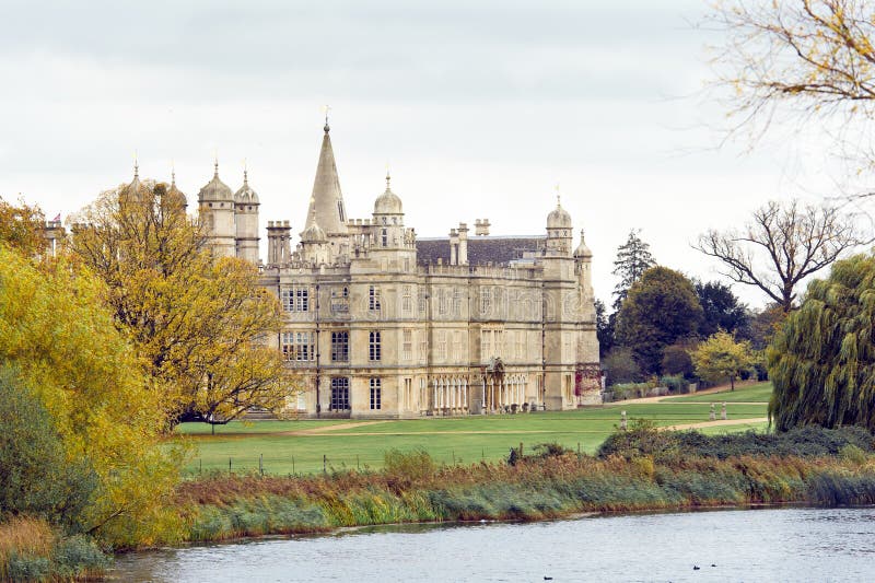 Burghley (Burleigh) House, Stamford, England Stock Photo - Image of ...