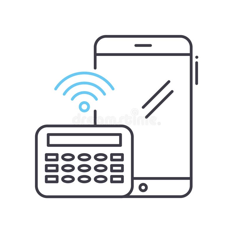 Burglar Alarm Line Icon, Outline Symbol, Vector Illustration, Concept ... Burglar Alarm Line Icon, Outline Symbol, Vector Illustration, Concept ...