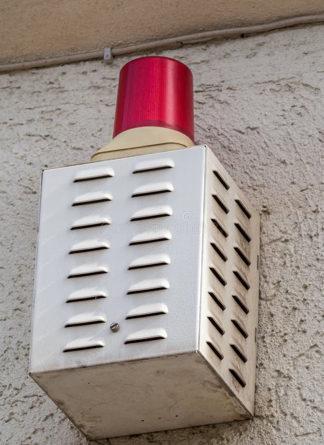 Burglar Alarm System Red Light on the House Stock Photo - Image of ...