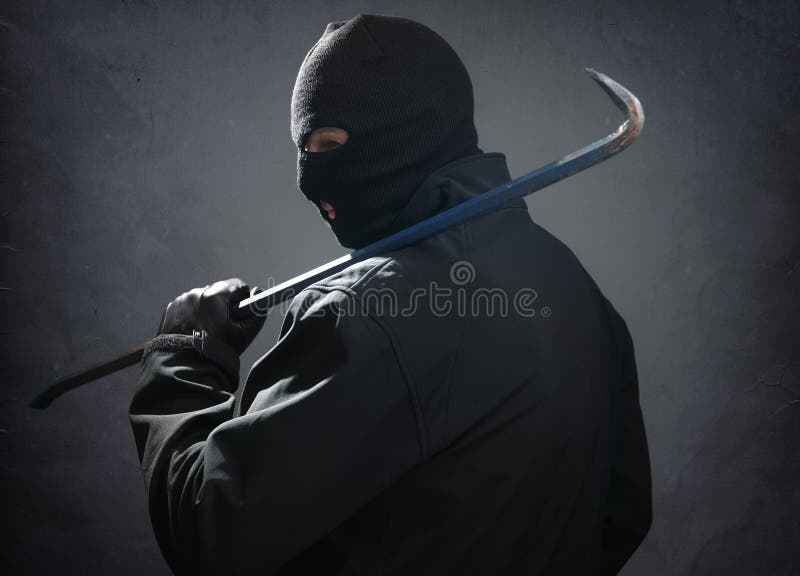 Burglar stock photo. Image of kidnapper, looking, disguise - 45682680