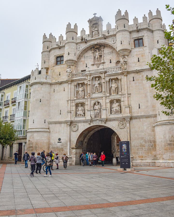 The Arch of Santa Maria Arco De Santa Maria in Burgos, Spain Editorial ...