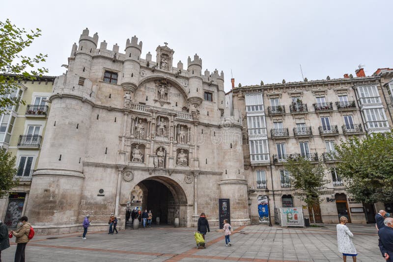 The Arch of Santa Maria Arco De Santa Maria in Burgos, Spain Editorial ...