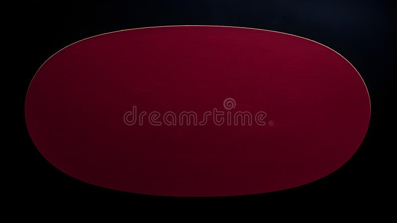 Burgundy Oval Paper Note on a Black Background. Brainstorming Template ...