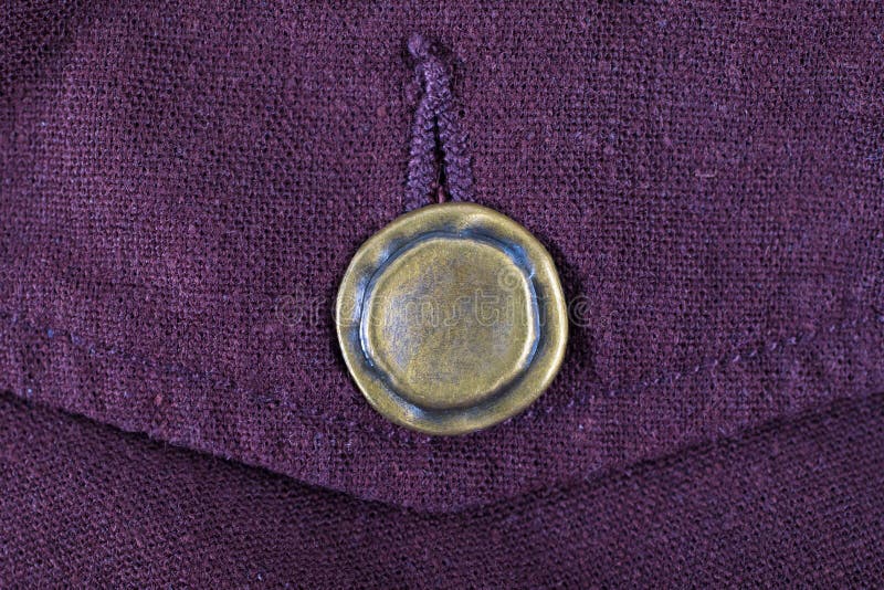 Burgundy Pocket with Button Stock Photo - Image of concept, element ...