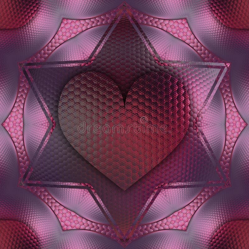 Burgundy Red Heart. Hearts Abstracts Stock Illustration - Illustration ...