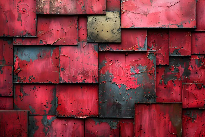 Burgundy Red Maroon Textured Iron Relief Art on Canvas Stock ...