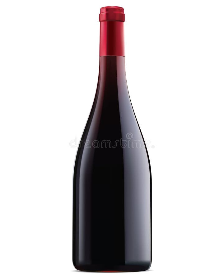 Burgundy Red Wine Bottle. Vector Illustration Stock Vector ...