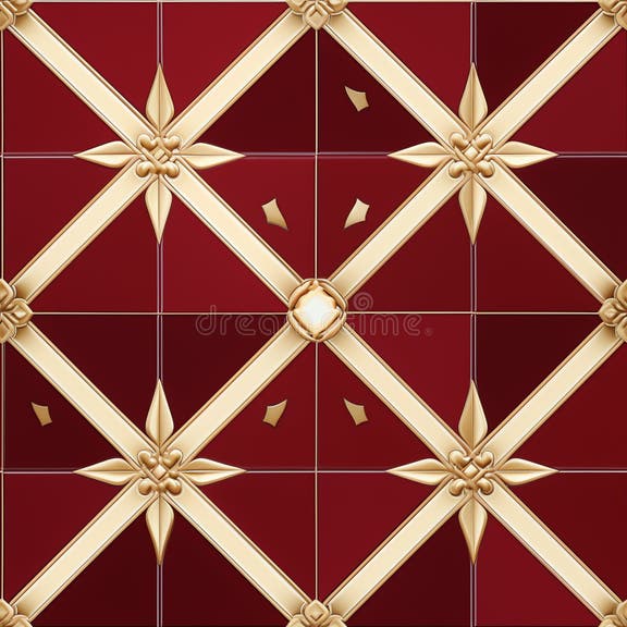 Burgundy Tile Pattern for Decoration Stock Illustration - Illustration ...