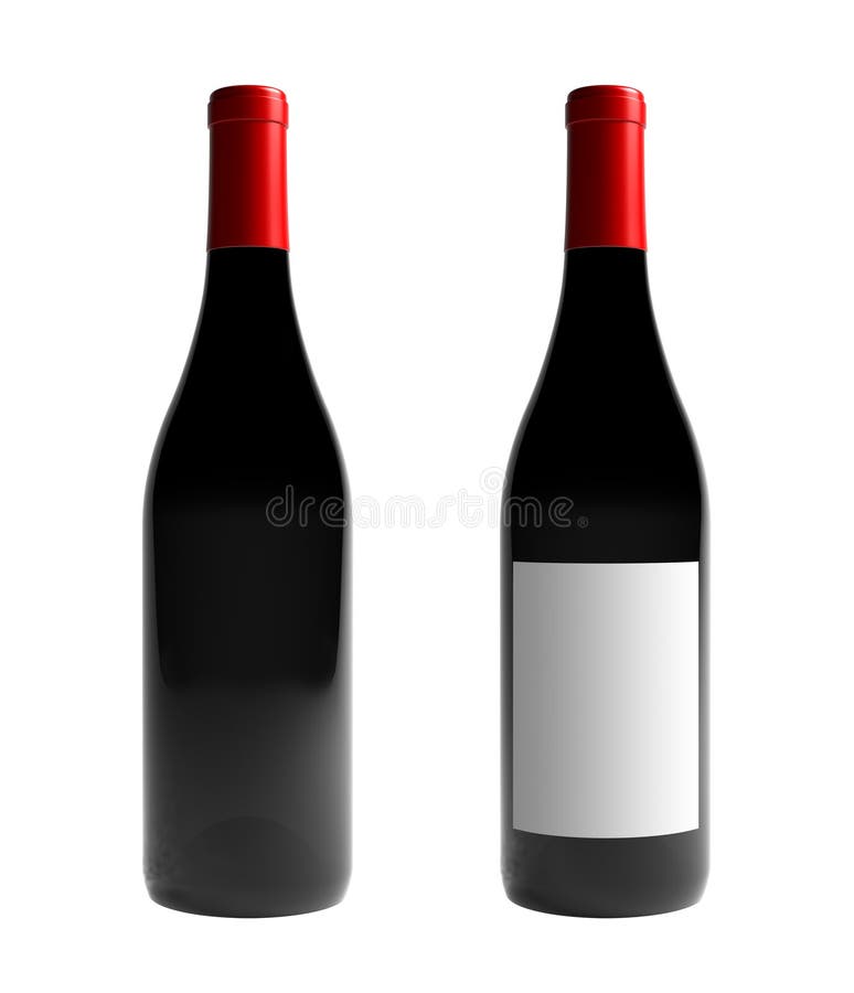 Burgundy Wine Bottle stock illustration. Illustration of dark - 15463528