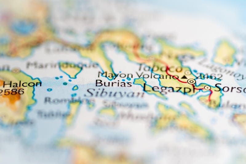 Burias, Philippines Highlighted on a World Map Stock Image - Image of ...