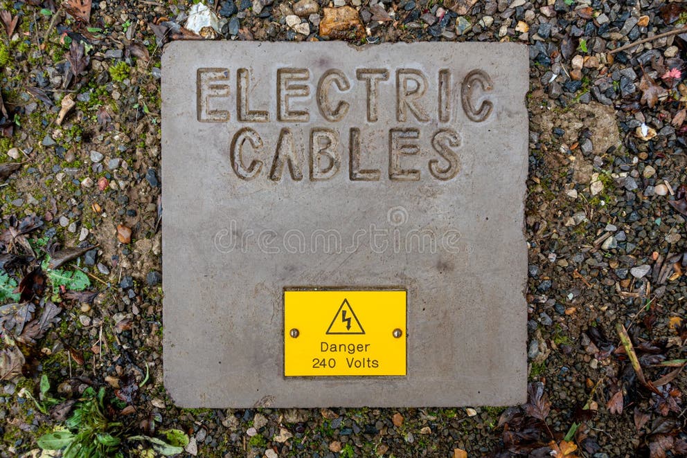 Buried Electrical Cables Inspection Pit Stock Image - Image of ...