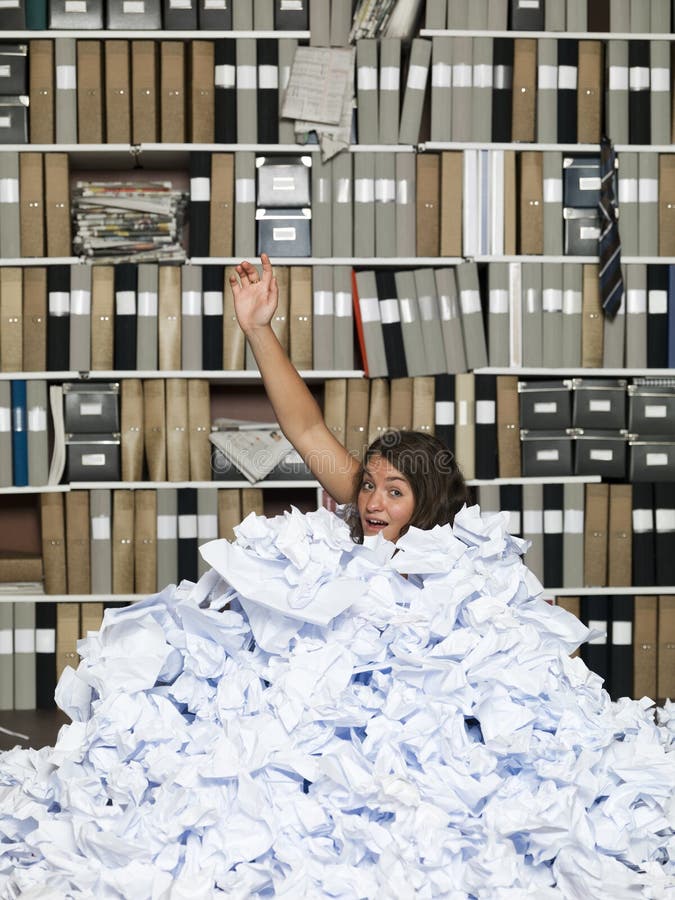 Man buried in pile of work stock photo. Image of single - 17924216