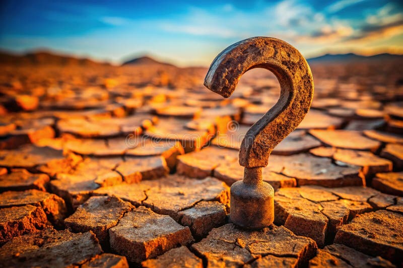 Buried Rusty Question Mark a Symbol of the Unknown and the Quest for ...