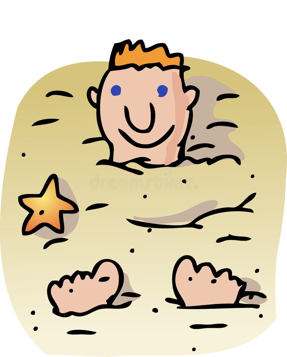 Child Buried Sand Stock Illustrations – 32 Child Buried Sand Stock ...