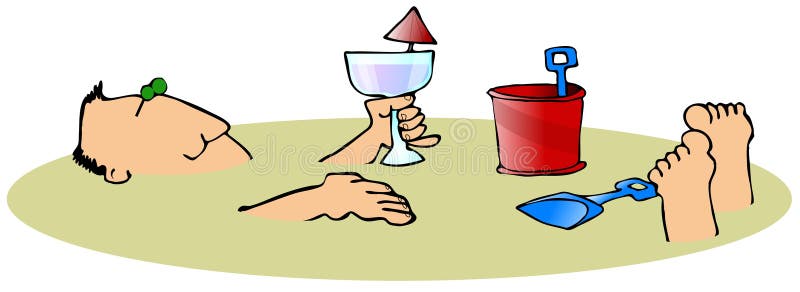 Buried in Sand stock illustration. Illustration of glass - 6269096