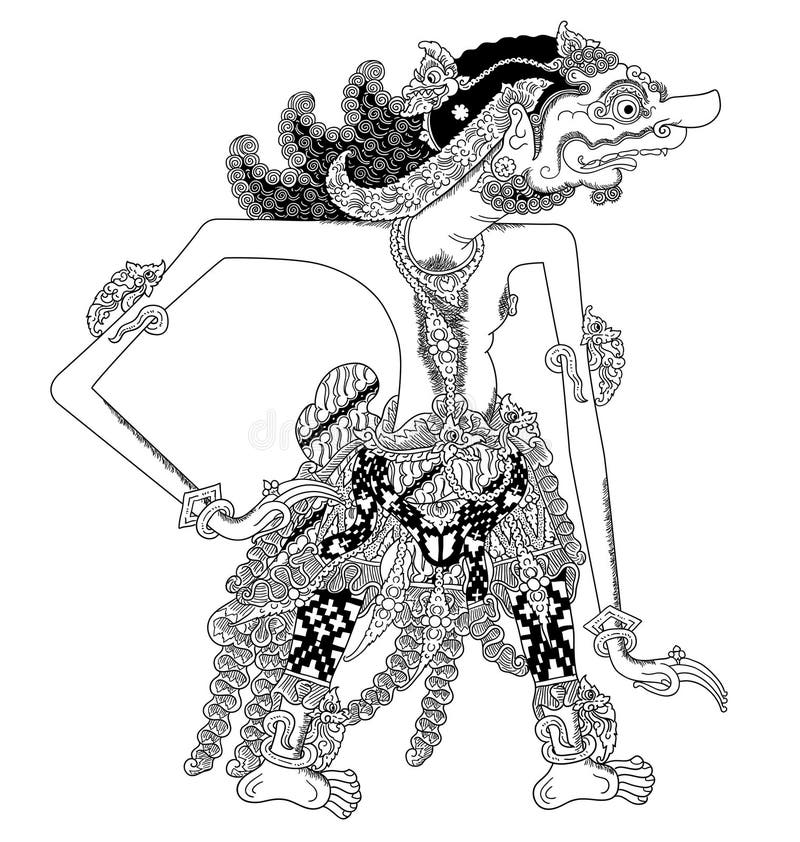 Burisrawa stock vector. Illustration of gunawan, anila - 89647935