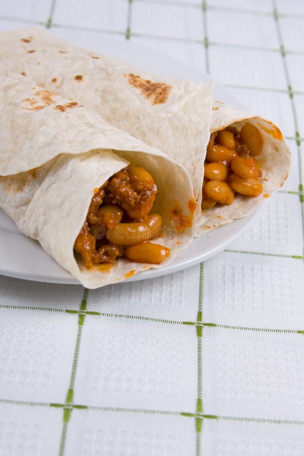 Buritto - Traditional Mexican Food Stock Photo - Image of buritto ...