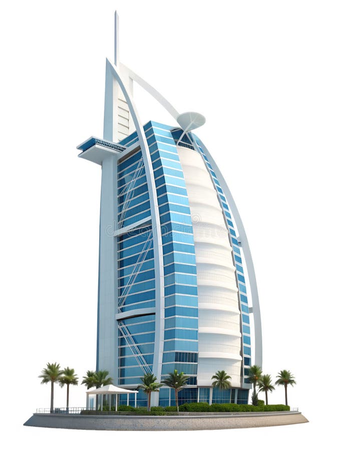 Burj Al Arab Skyscraper with Sail Like Glass Structure Stock ...