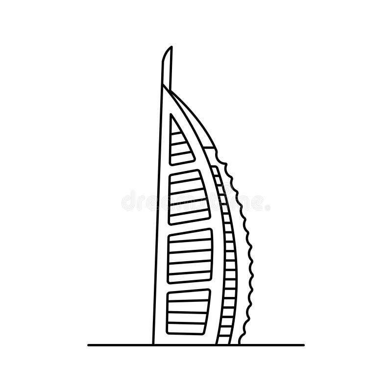 Burj al arab stock vector. Illustration of burj, arab - 331460099