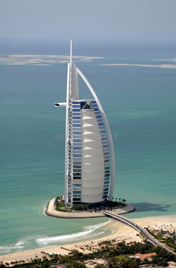 Burj Al Arab & the World Editorial Stock Image - Image of hotel ...