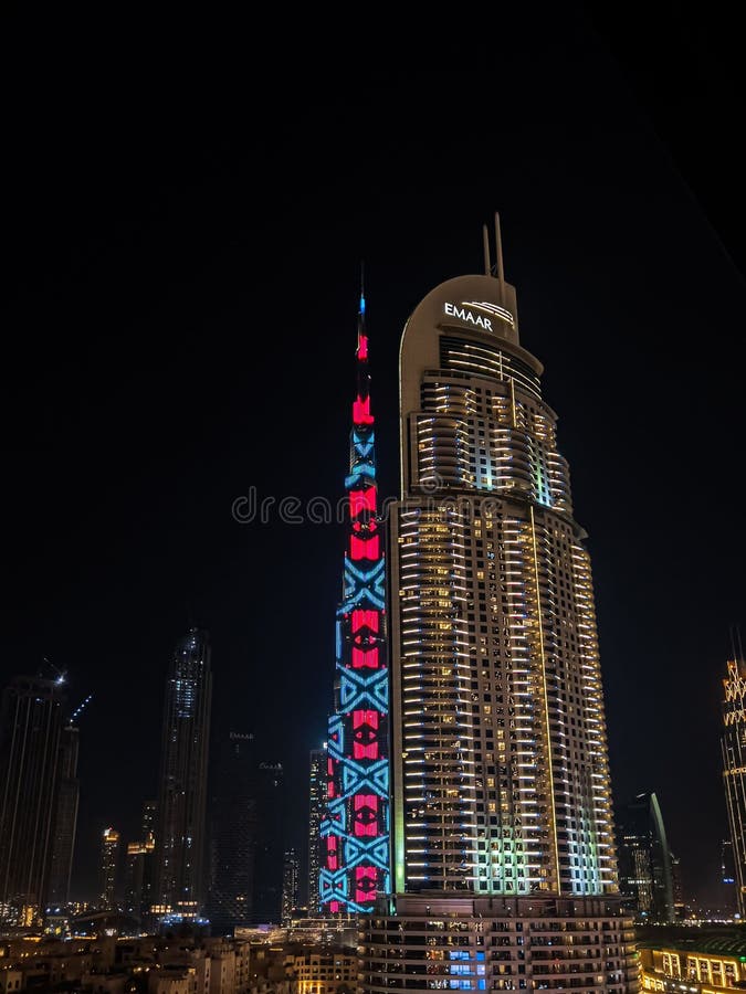 Burj Khalifa Building Dubai Editorial Image - Image of color, blue ... Burj Khalifa Building Dubai Editorial Image - Image of color, blue ...