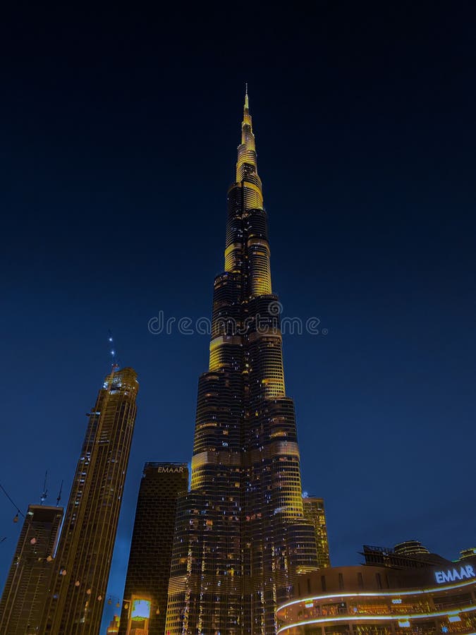 Burj Khalifa Building Facade in Dubai Editorial Photo - Image of ...