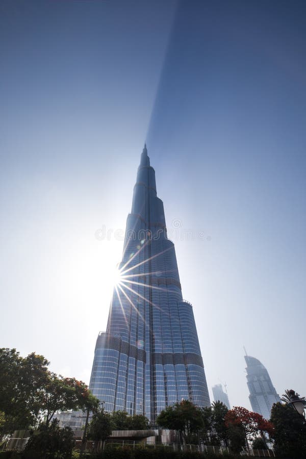Shadow of Burj Khalifa. stock image. Image of cityscape - 23763319