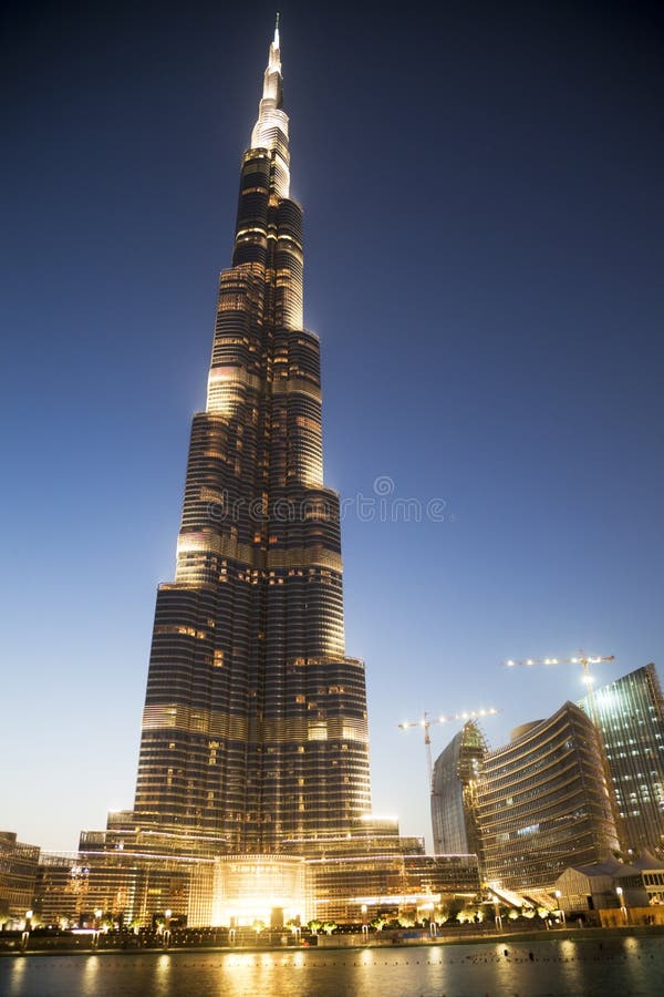 Burj Khalifa At Night, Dubai, UAE Editorial Image - Image of ...