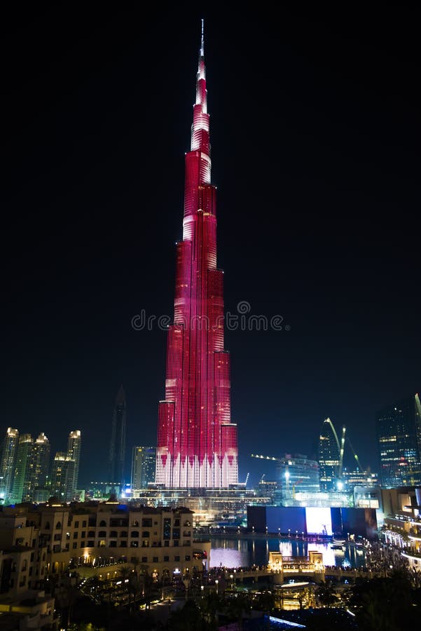 Burj Khalifa with Colorful LED Show Happy New Year Dubai, UAE Editorial ... Burj Khalifa with Colorful LED Show Happy New Year Dubai, UAE Editorial ...
