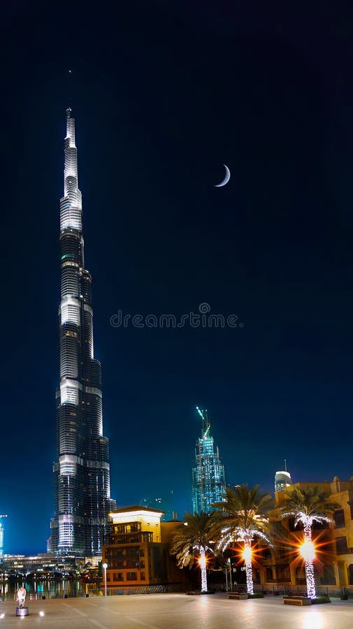 Burj Khalifa Dubai editorial stock image. Image of architecture - 359183374