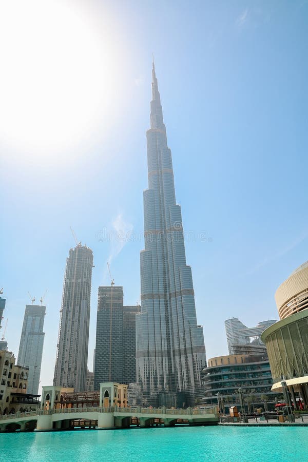 Burj Khalifa Tower in Dubai Editorial Photo - Image of downtown ...