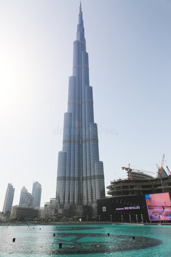 Burj Khalifa tower. editorial photo. Image of outdoor - 84126536