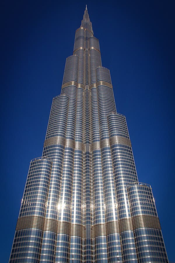 Burj Khalifa Tower View from Downtown, Dubai, UAE Editorial Stock Image ...