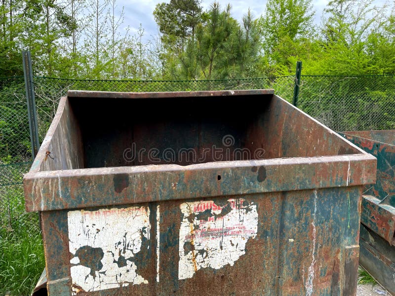 Waste Dumpster at a County Dump Empty Stock Image - Image of city ...