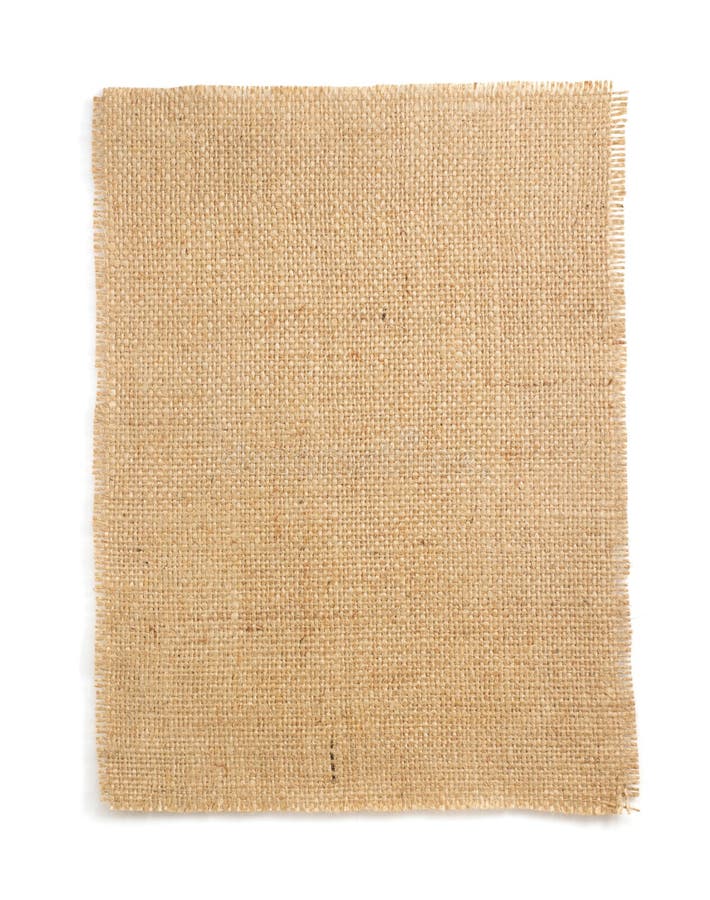 Burlap Hessian Sacking Isolated on White Stock Photo - Image of canvas ...
