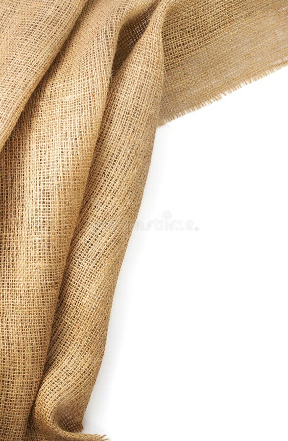 Burlap Hessian Sacking Isolated on White Stock Image - Image of ...
