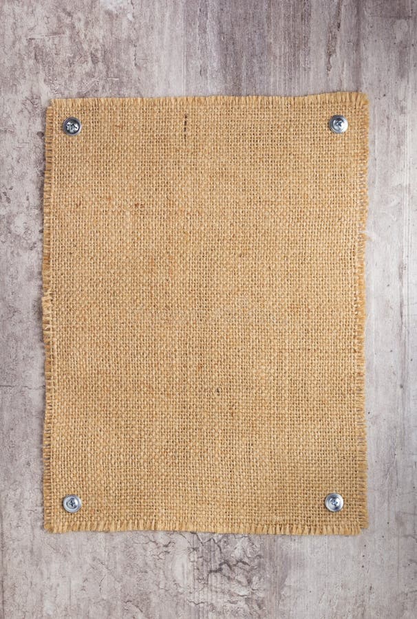 Burlap Hessian Sacking Texture at Stone Wall Surface Stock Image ...