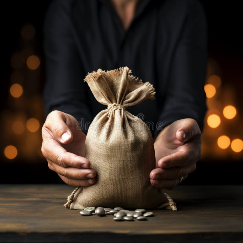 A Burlap Sack in Hands, Wealth Visualized through Business Analysis ...