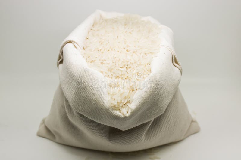 Burlap sack of rice stock photo. Image of textured, fiber - 60742688