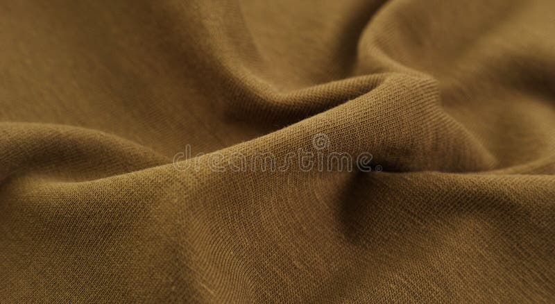 Rough Cloth Wrinkled Brown Woolen Fabric for Background Stock Photo ...