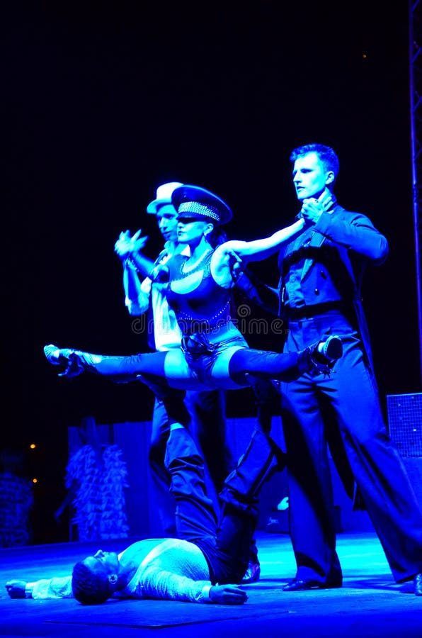 Burlesque Dancer Woman Stripper Showgirl In Studio Isolated Stock Photo ...