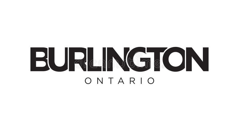 Burlington in the Canada Emblem. the Design Features a Geometric Style ...