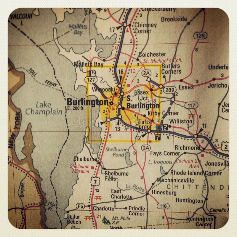 Burlington map stock image. Image of antique, cartography - 31550645