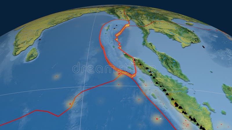 Burma Plate Extruded - Topographic Stock Illustration - Illustration of ...