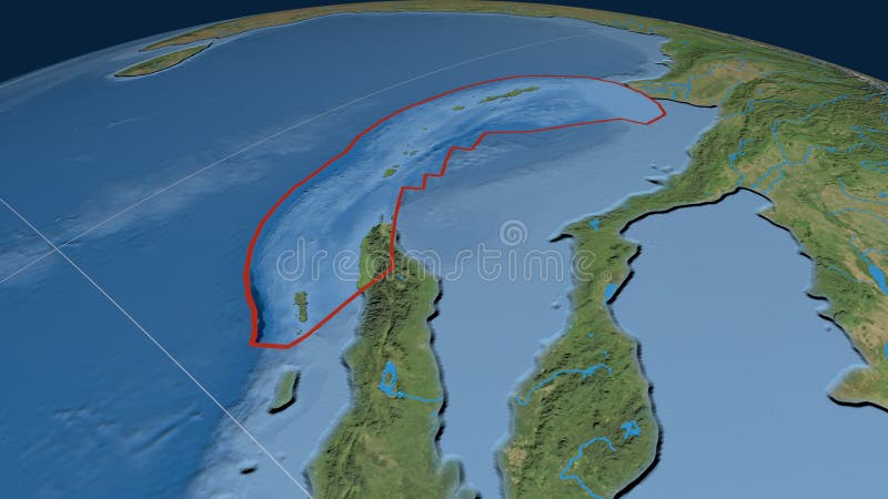 Burma Plate Outlined - Satellite Stock Illustration - Illustration of ...